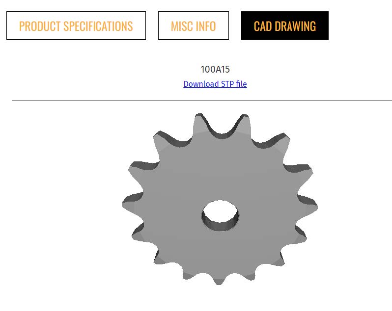 Chain Sprocket Cad Drawings